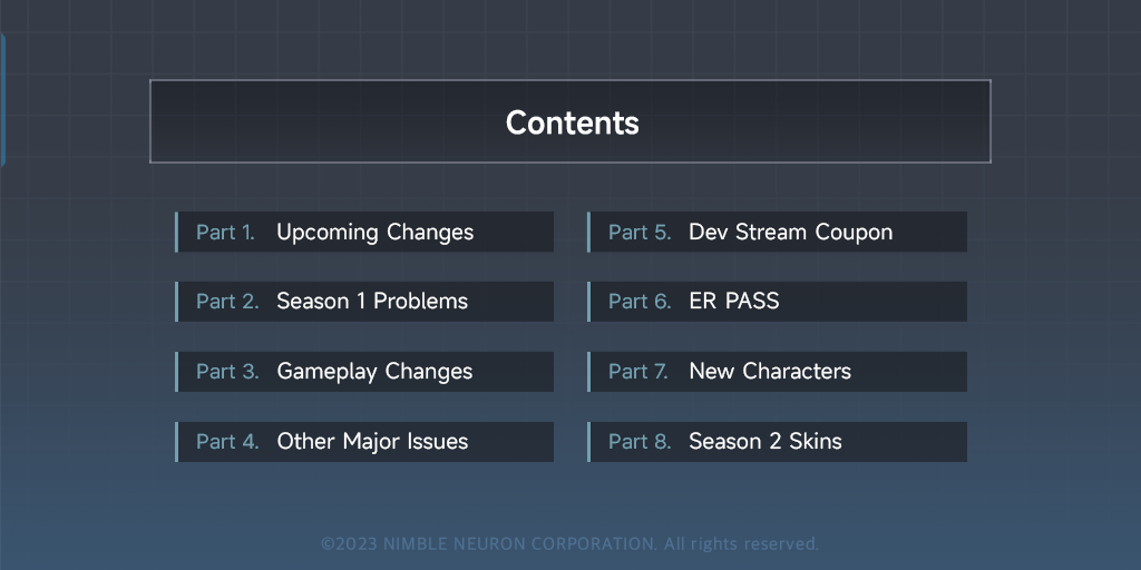 Season 2 Dev Stream Overview :: Eternal Return