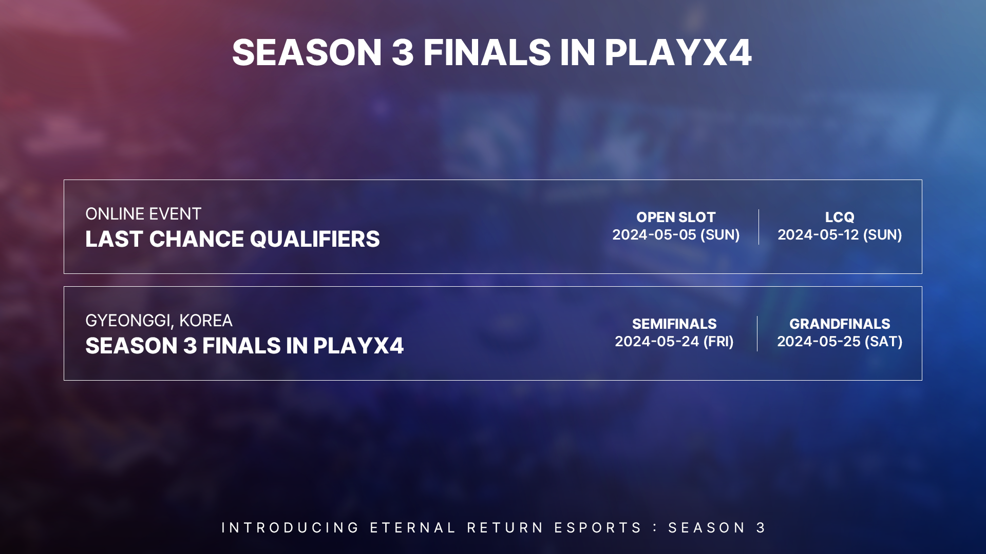 March Marks the Start of Season 3 Esports! :: Eternal Return